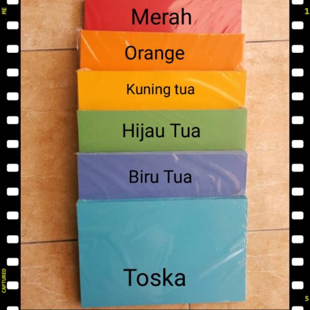 Jual BC Manila Warna Karton Manila Warna Bufalo Polos Warna Pink Merah ...