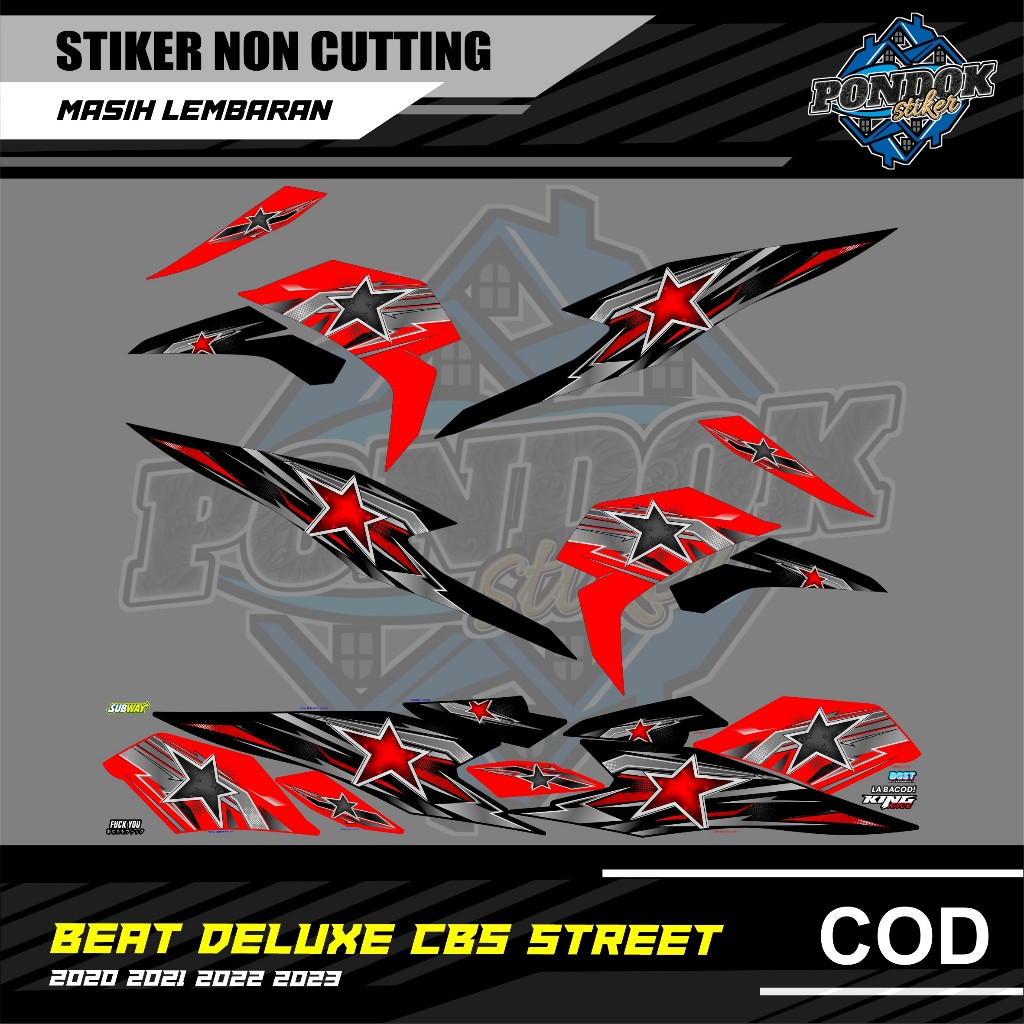 Jual STRIPING SIMPEL HONDA BEAT DELUXE CBS STREET 2020 2021 2022 2023 ...
