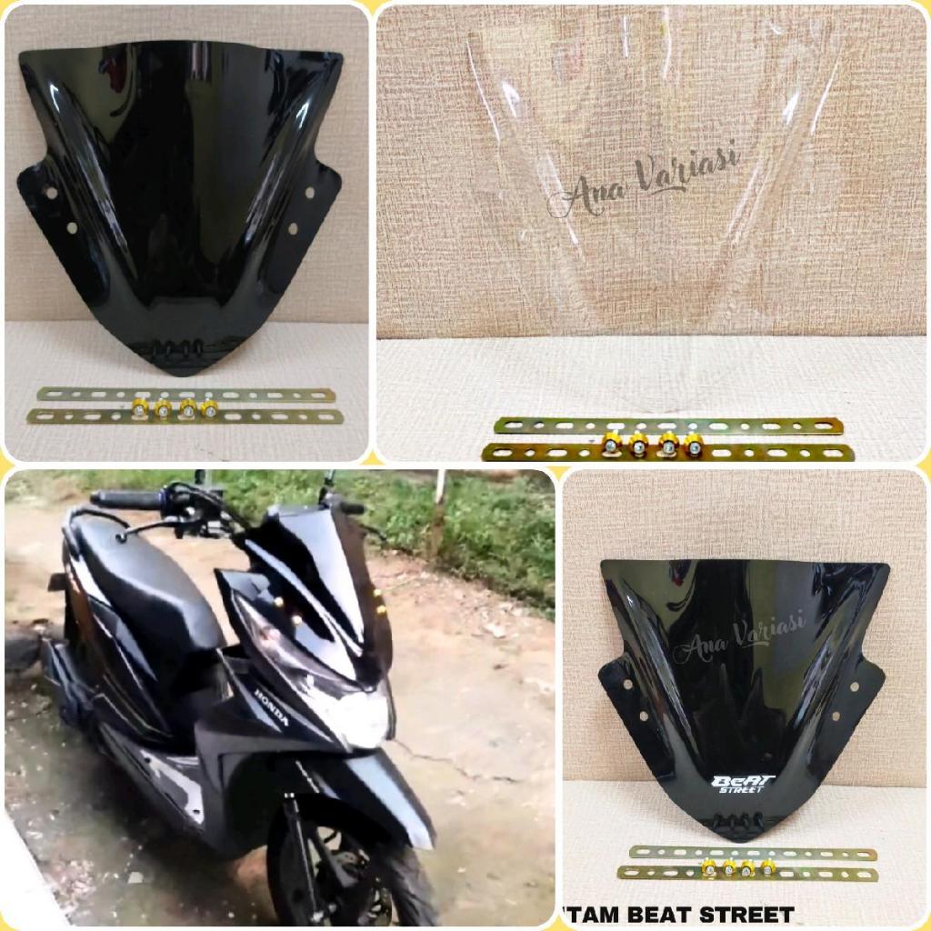 Jual Visor honda beat streat poloas visor beat street - windshield ...