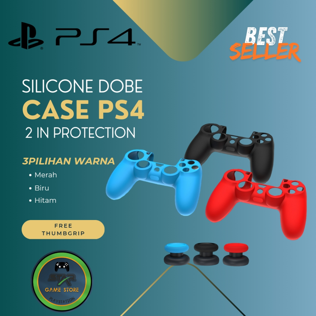 Jual DOBE Silicone Case PS4 2 in 1 Protection Set TP4-0425 Original ...