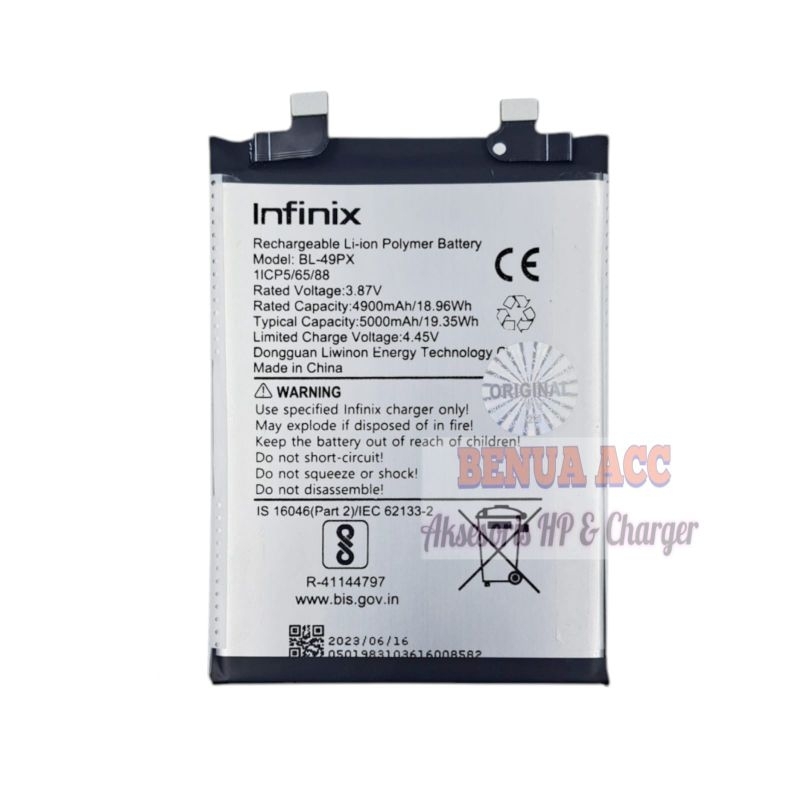 Jual Baterai infinix Note 30 - Note 30 Pro - Zero 30 - GT 10 Pro ( BL-49TX / BL-49PX ) | Shopee ...