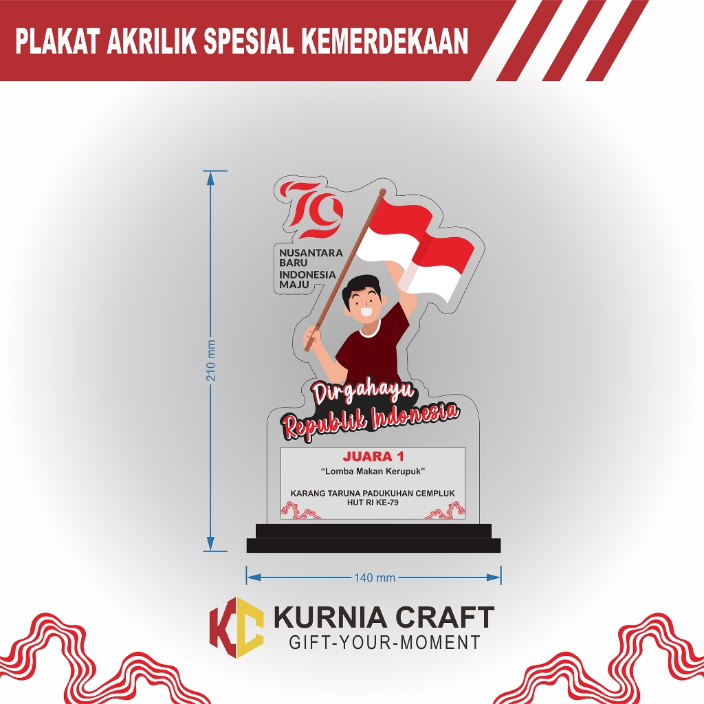 Jual Plakat Akrilik Lomba Kemerdekaan Kustom Model dan Tulisan, Lomba ...