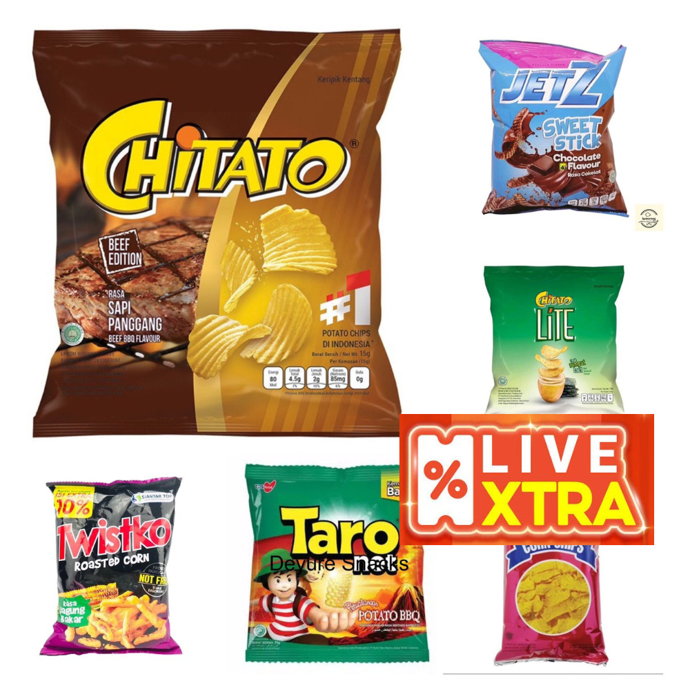 Jual Snack Renteng Chitato Taro Doorpize Jackpot dan aneka snack ...