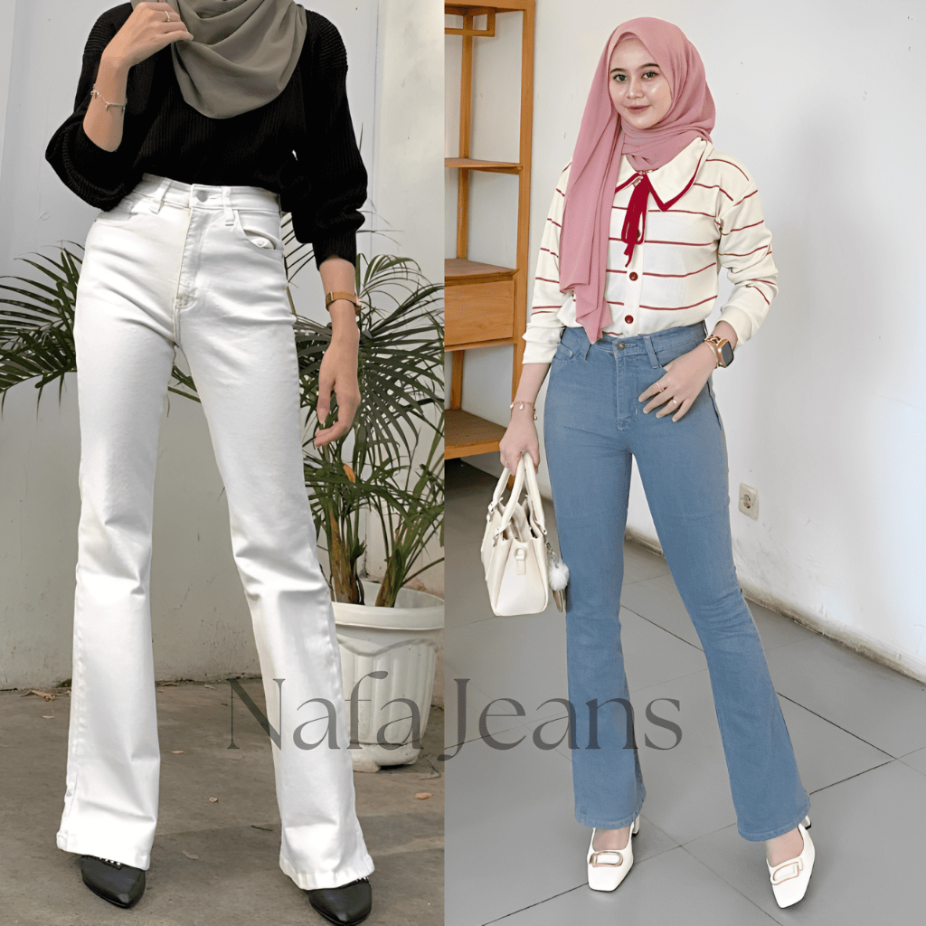Jual Highwaist Cutbray Jeans Wanita Loose - Celana Highwaist Cutbray Kekinian - Celana Jeans ...