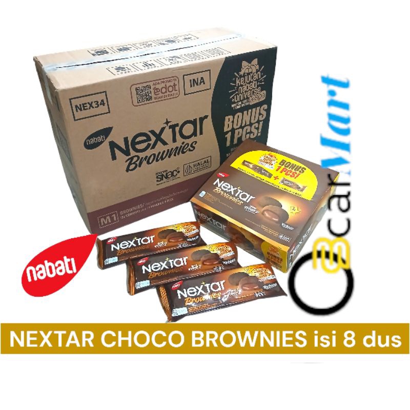 Jual NEXTAR BROWNIES 1 Dus Karton isi 8 Box | Shopee Indonesia