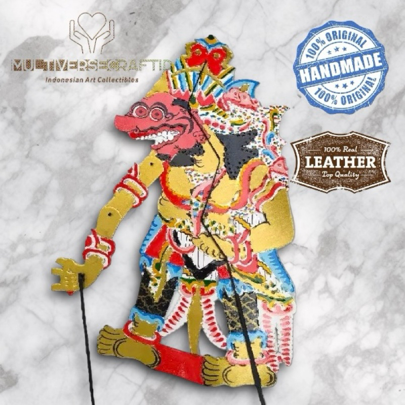 Jual Miniatur Wayang Kulit Asli 30cm Kumbokarno Kumbakarna Bahan Kulit ...