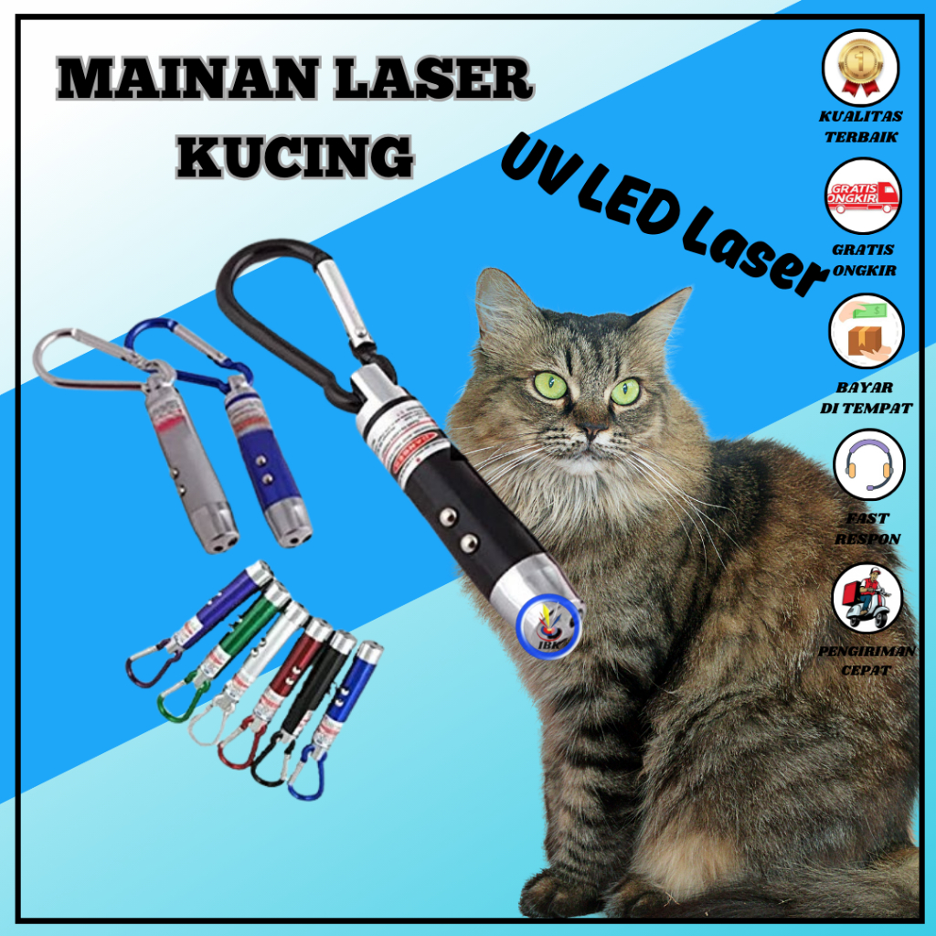 Jual Mainan Kucing LASER KUCING Laser 3 in 1 (FREE BATERAI) IBK_123 ...