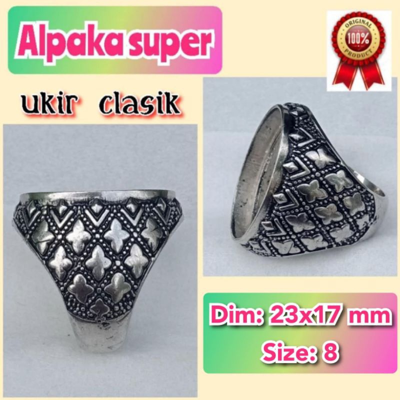 Jual emban batu akik dan permata alpaka super alpaka bakar.42 | Shopee ...