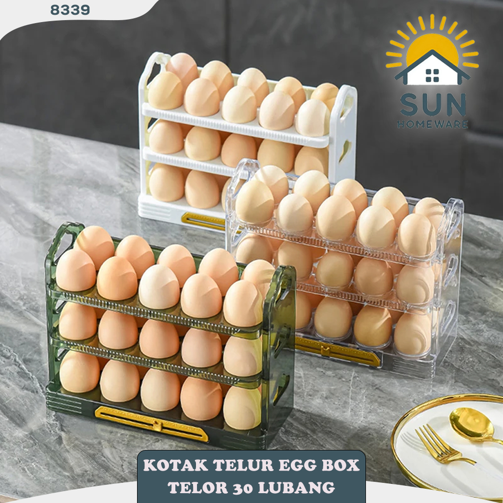 Jual SUN Kotak Telur Egg Box 8339/ Tempat Penyimpanan Telur / Box Telor ...