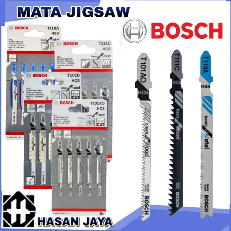 Jual (1SET ISI 5PCS) BOSCH Mata Jigsaw T101AO - T111C - T101B - T118A ...