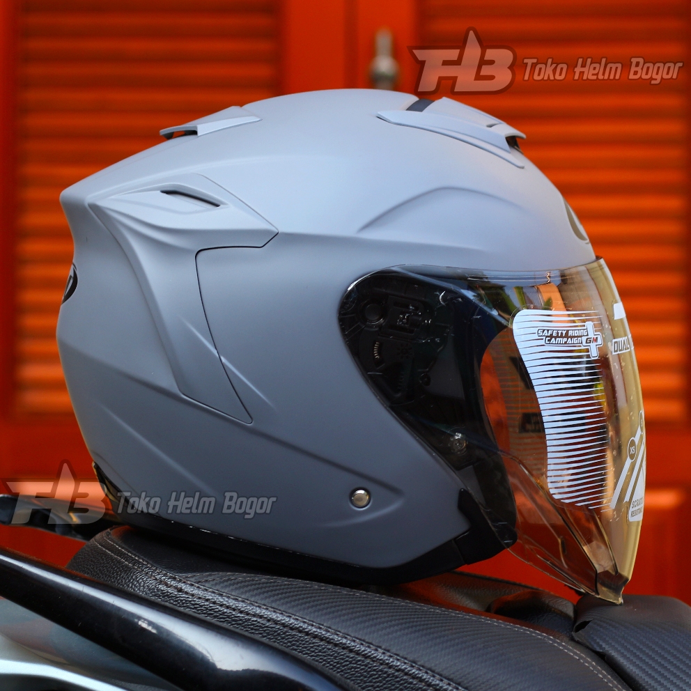 Jual Helm GM FURRY solid DIM GREY DOF | Shopee Indonesia