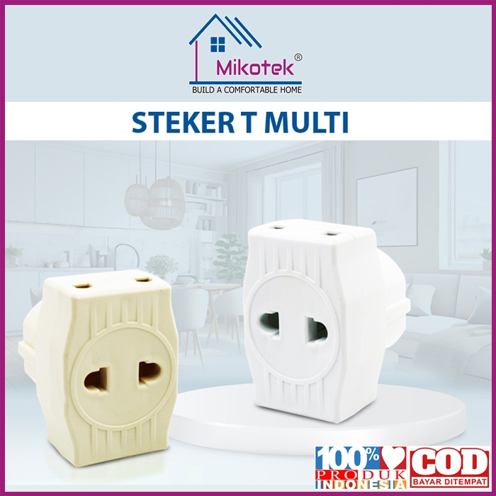 Jual Mikotek Steker T Multi 3 Lubang / Colokan 3 Arah MT-7899M | Shopee ...