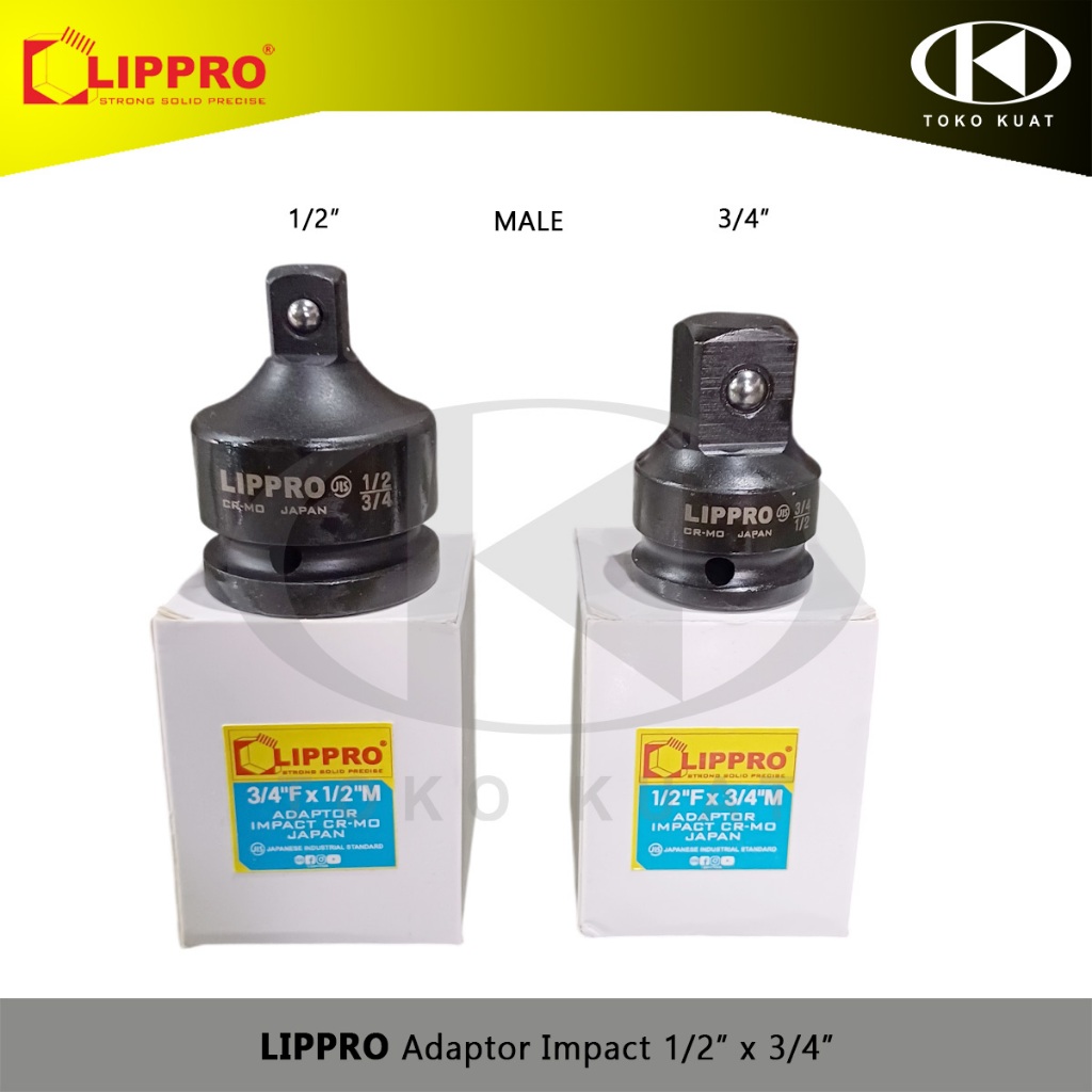 Jual Adaptor Socket 1/2" x 3/4" LIPPRO Sambungan Mata Shock Impact CR ...