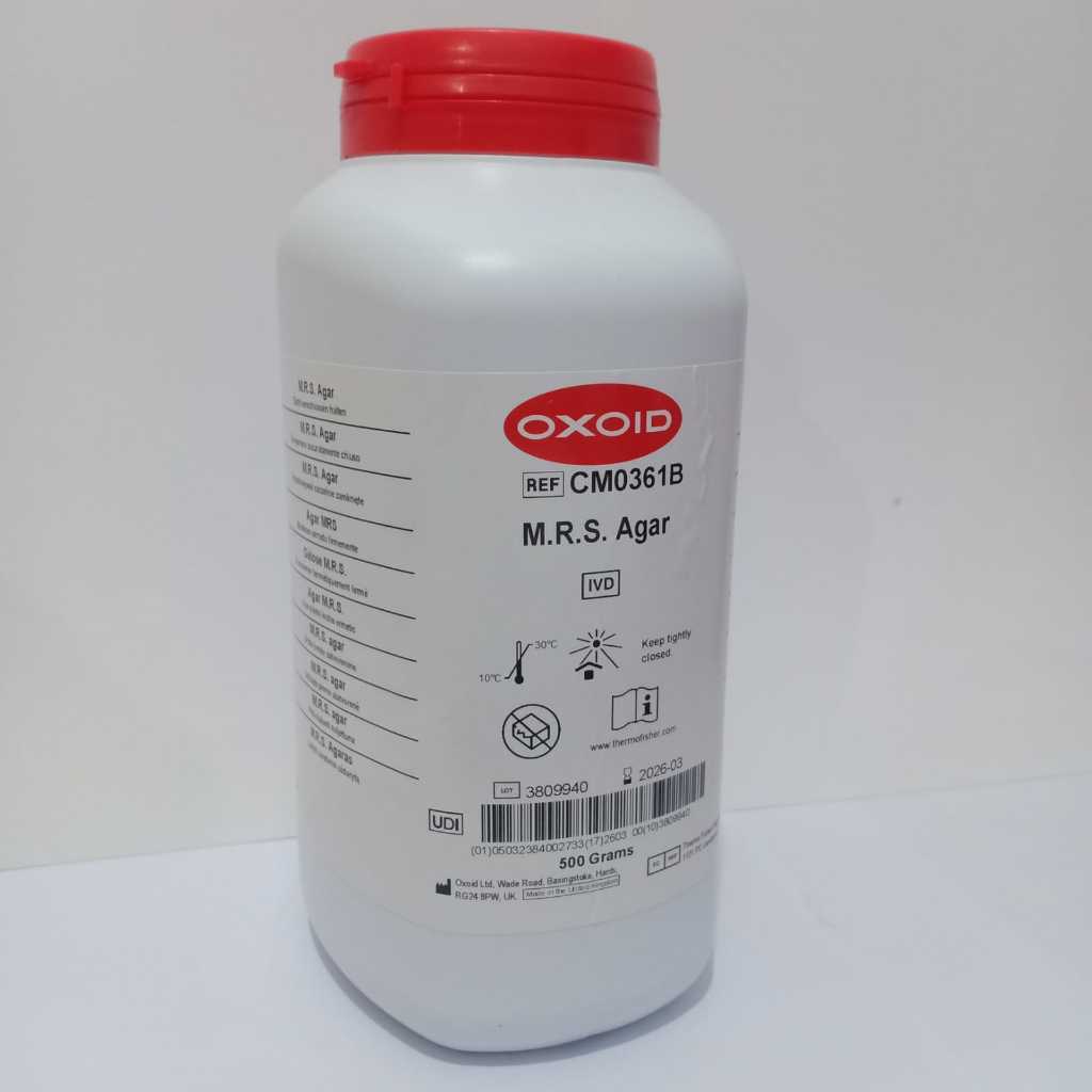 Jual [BMO5] MRSA | MRS Agar Lactobacillus | OXOID | Media Mikrobiologi ...