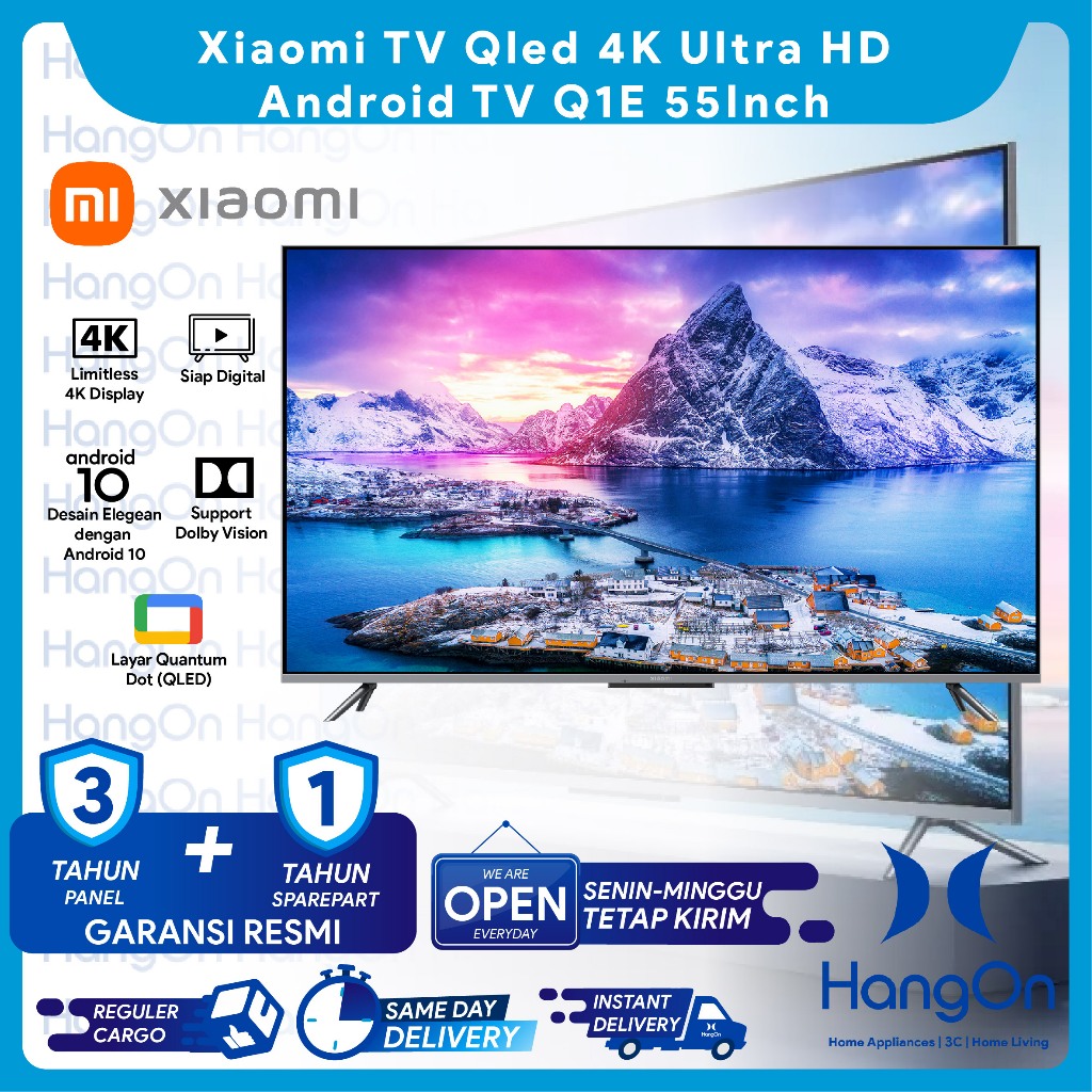 Jual Xiaomi TV Q1E 55" 55 Inch QLED 4K Ultra HD Smart Android TV Digital MI | Shopee Indonesia