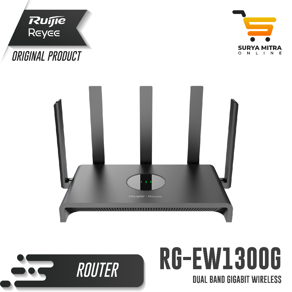 Jual Ruijie Reyee Wireless Router RG-EW1300G 1300Mbps 2 Band Gigabit ...