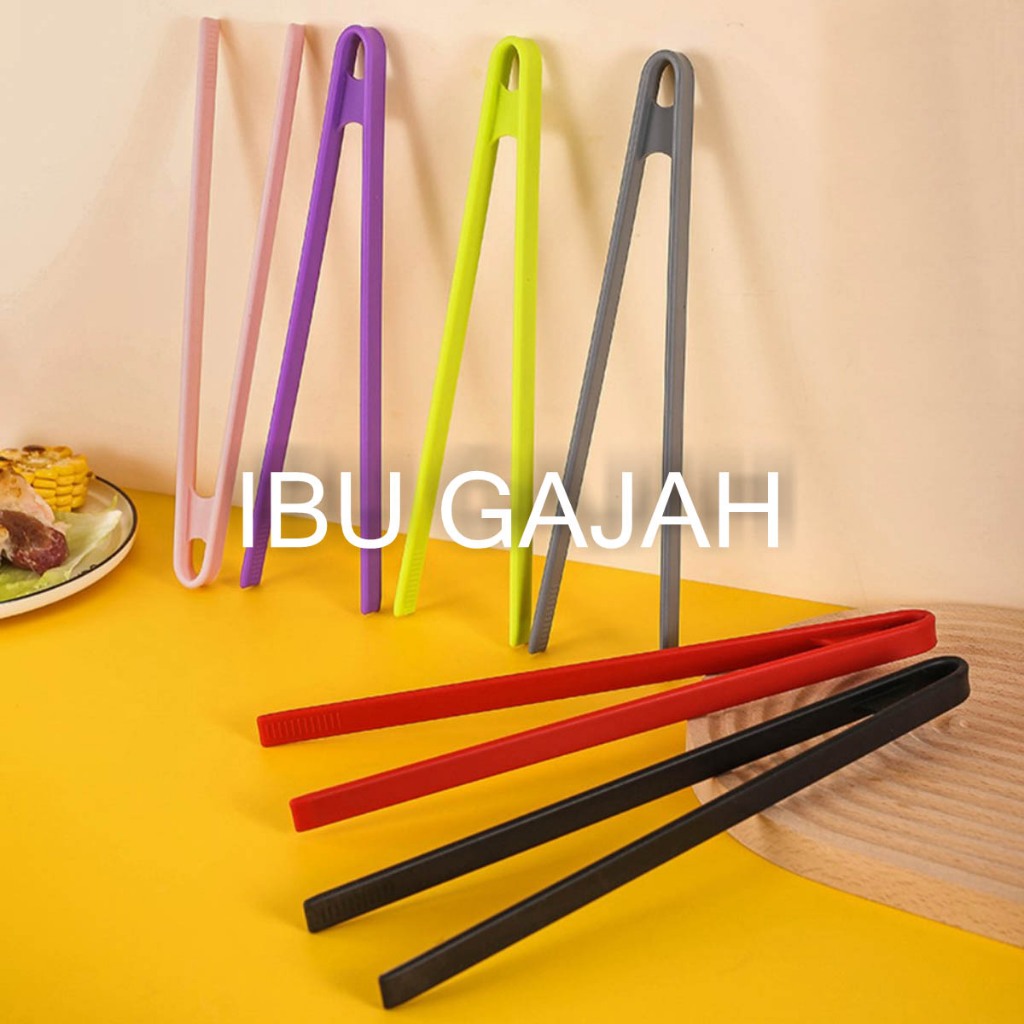 Jual Penjepit makanan capitan capit silikon tong sumpit salad buah ...