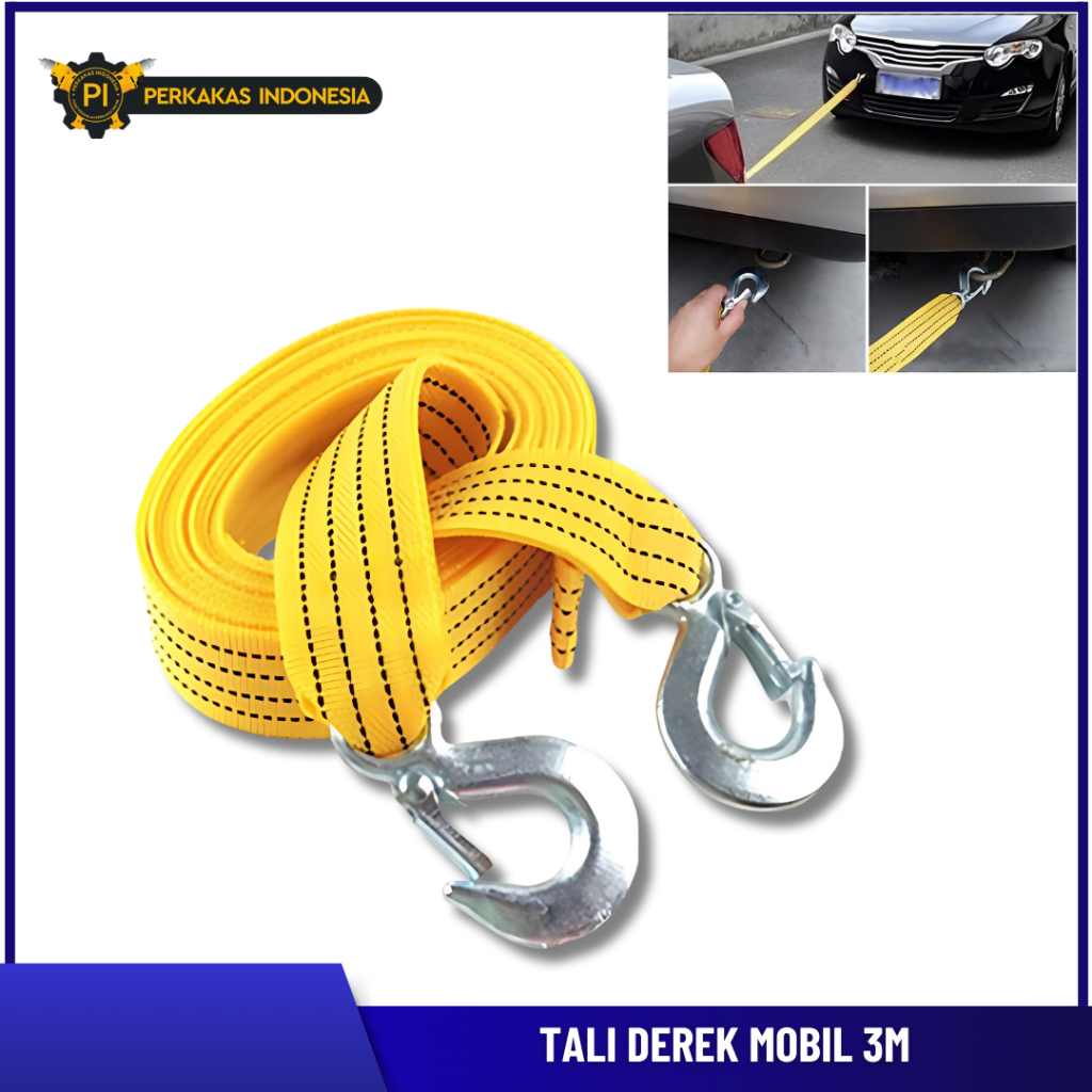 Jual Tali Derek Tarik Mobil Towing Emergency Car Tow Rop 3 Meter 3 Ton ...