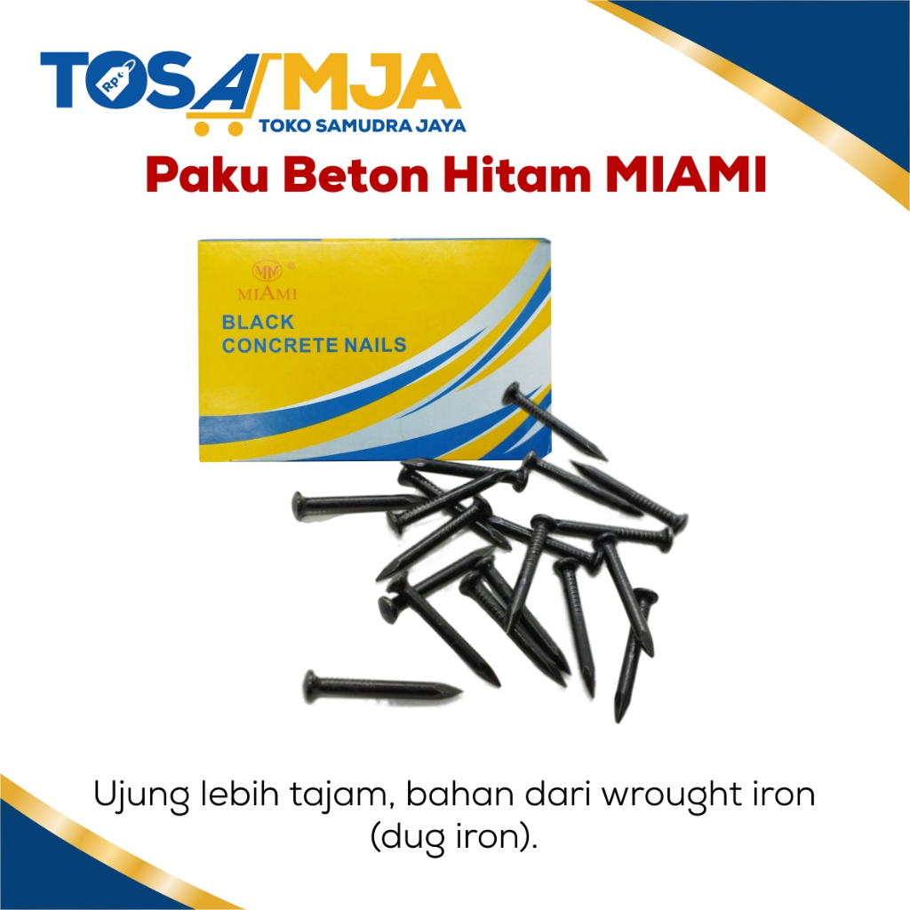 Jual PAKU BETON HITAM 30 mm 150GRAM 1 KOTAK BOX MIAMI / PAKU TEMBOK 1 ...