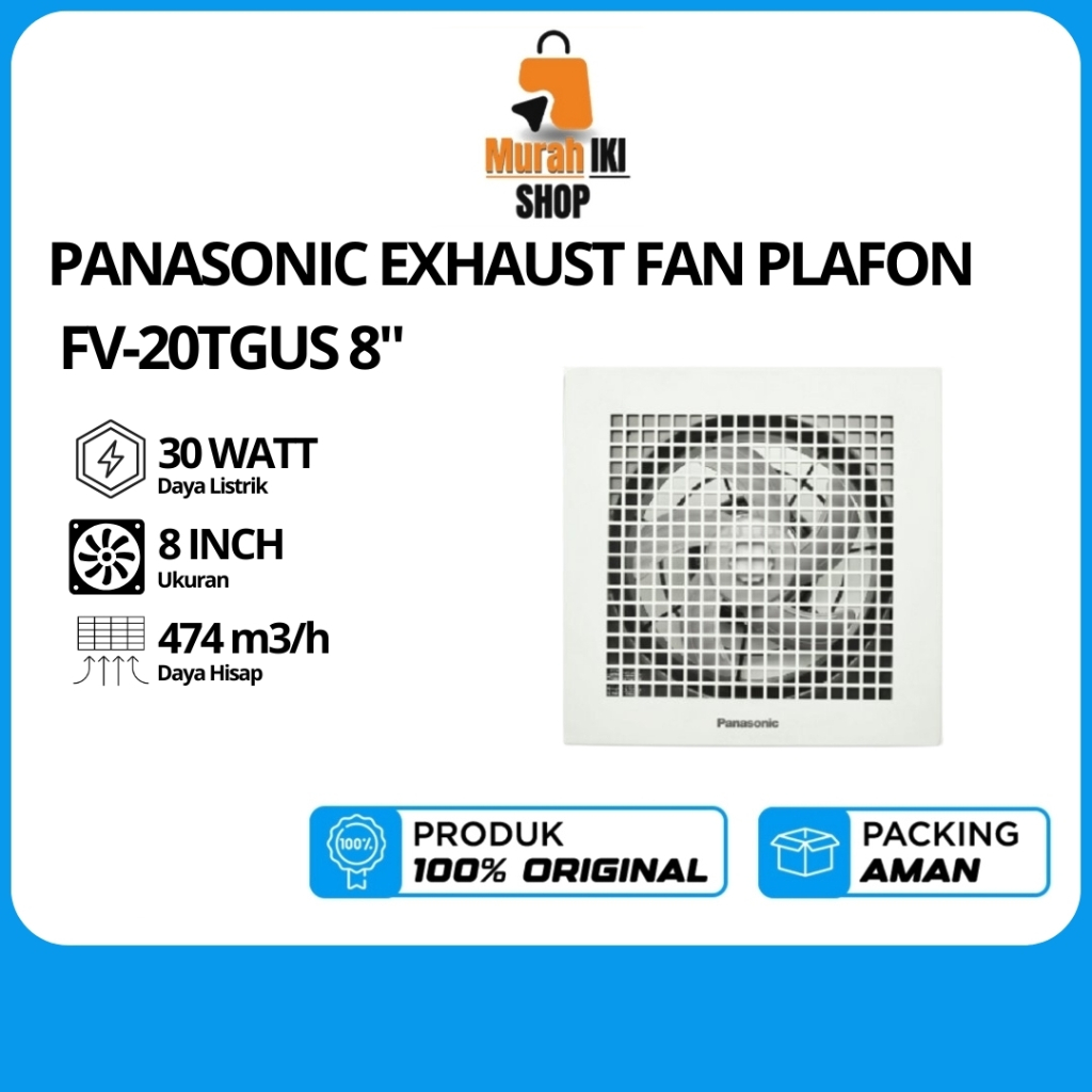 Jual Panasonic Exhaust Fan Plafon FV-20TGUS 8" | Shopee Indonesia