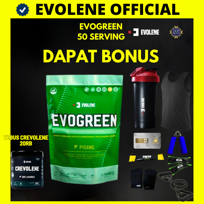 Jual EVOGREEN 50 Sachet Evolene Plant Based Protein Vegan BPOM HALAL ...