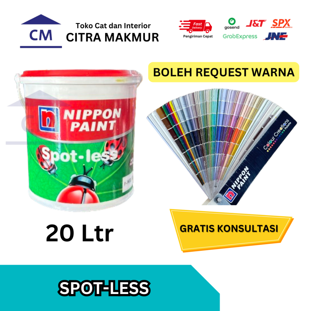 Jual Nippon Spot-Less - 20 Ltr (Bisa Request Warna & Custom Warna) CAT ...
