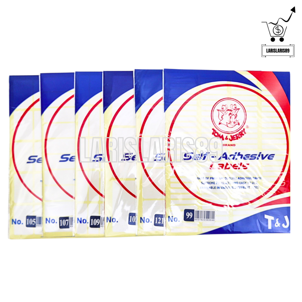 Jual Label Tom and Jerry - Sticker Tom & Jerry - Self Adhesive Labels [1 PACK isi 10 LEMBAR ...
