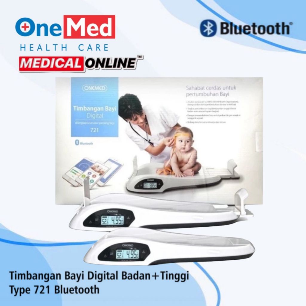 Jual TIMBANGAN BAYI DIGITAL ONEMED OD231 OD-231-B / 721 + UKUR TINGGI BLUETOOTH BABY SCALE ...