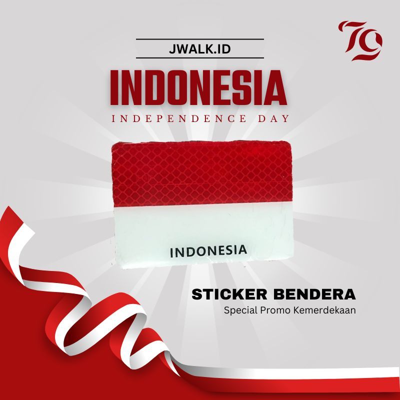 Jual Sticker Emblem Stiker Logo Bendera Indonesia Reflektor Glow In The ...
