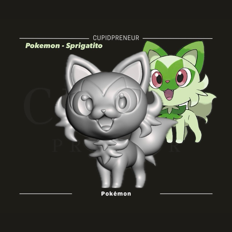 Jual 3D Coloring Pokemon | (Sprigatito) | Shopee Indonesia