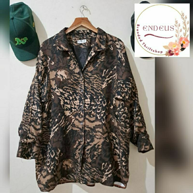 Jual B.J FASHION Yakuza style / Coat leopard / kemeja leopard ...