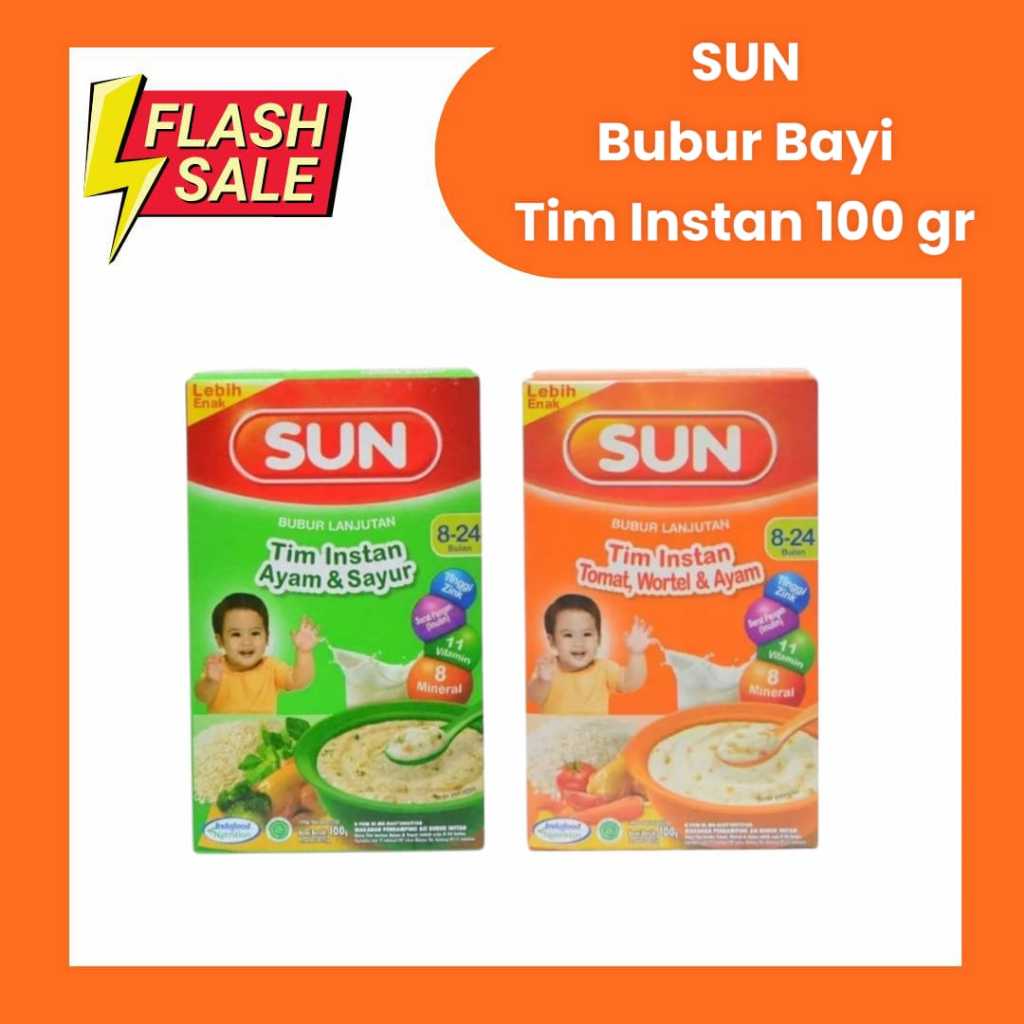 Jual TERMURAH SUN BUBUR TIM INSTANT RASA BERAGAM KEMASAN 100GR | Shopee ...