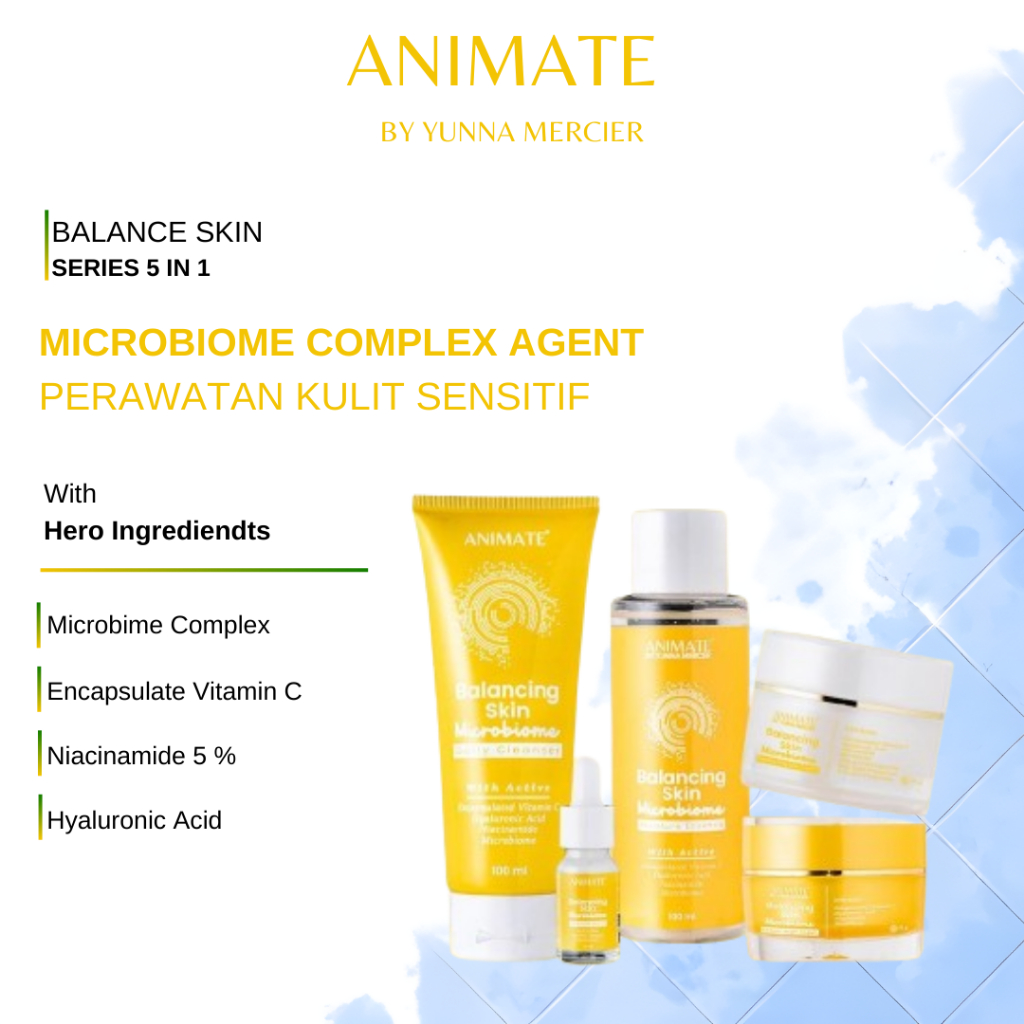 Jual ORIGINAL Animate by YUNNA MERCER Balancing Skin Microbiome Kuning ...