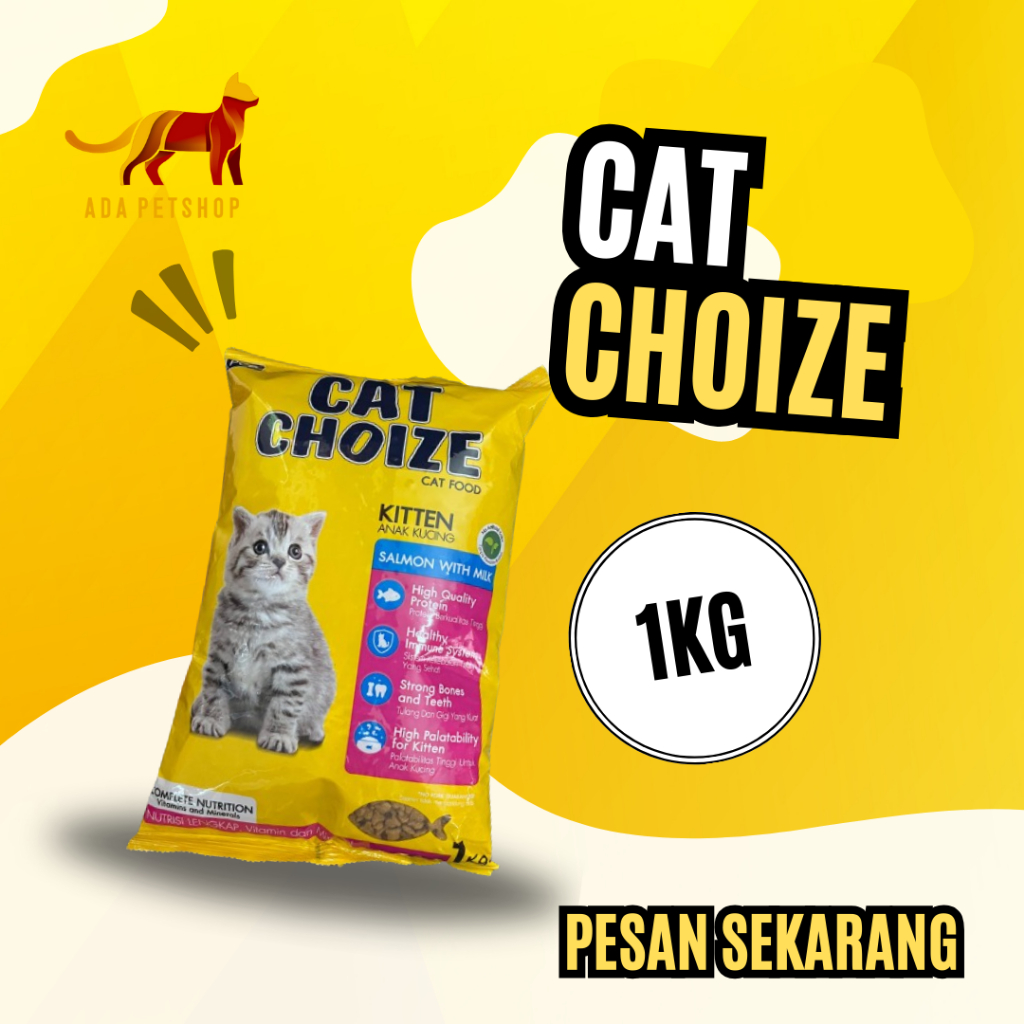 Jual ADA PETSHOP - CAT CHOIZE KUNING KITTEN RASA SALMON WITH MILK 1Kg ...