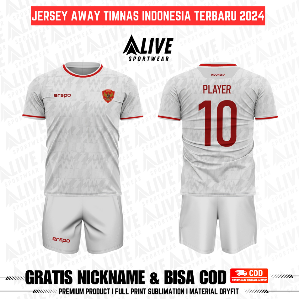 Jual Jersey Timnas NEW Away 2024 Terbaru Premium Gratis Pasang Nama dan ...