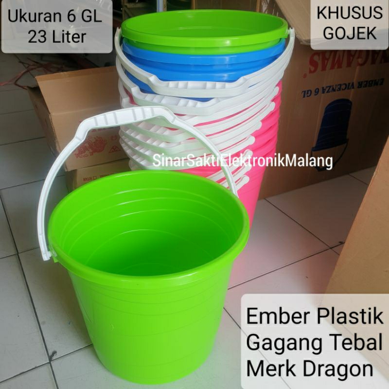 Jual Ember Timba Tong Air Vicenza 6 GL PVC Plastik Gagang Tebal Galon ...