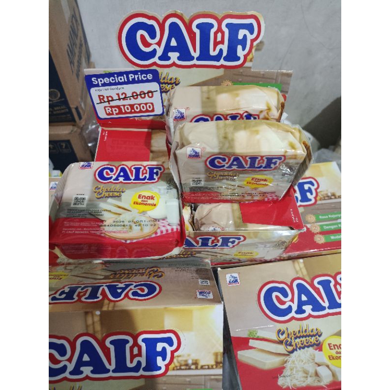 Jual Calf Cheddar Cheese 200 gram Keju Chedar 200gr | Shopee Indonesia