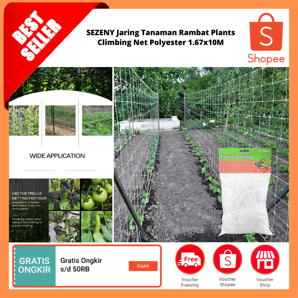 Jual Jaring Tanaman Rambat Plants Climbing Net Polyester / Jaring ...