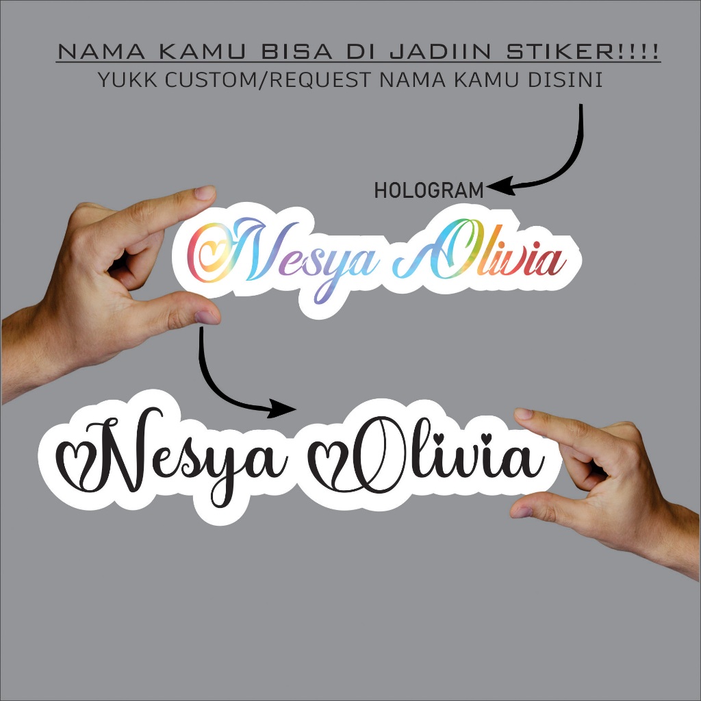 Jual Stiker Custom/Request Nama Print cutt Stiker Variasi Stiker Motor ...