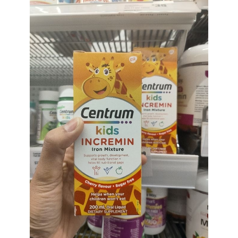Jual Centrum Kids Incremin Iron Mixture Cherry Flavour 200ml | Shopee ...
