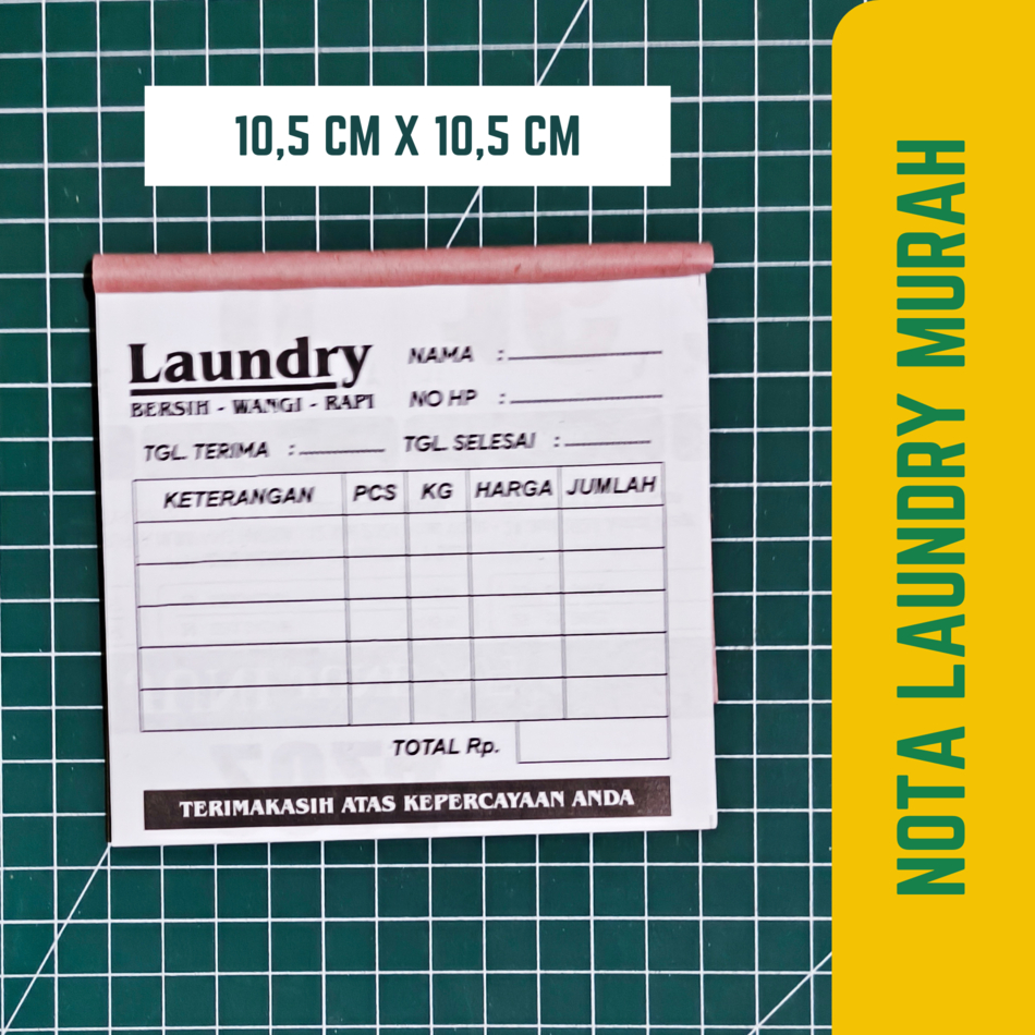 Jual PROMO NOTA LAUNDRY 1 PLY - NOTA HVS TERMURAH - NOTA LOUNDRY UKURAN ...