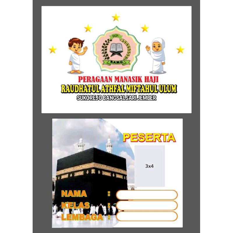 Jual Tas manasik haji costum logo dan nama sekolah warna putih dan ...