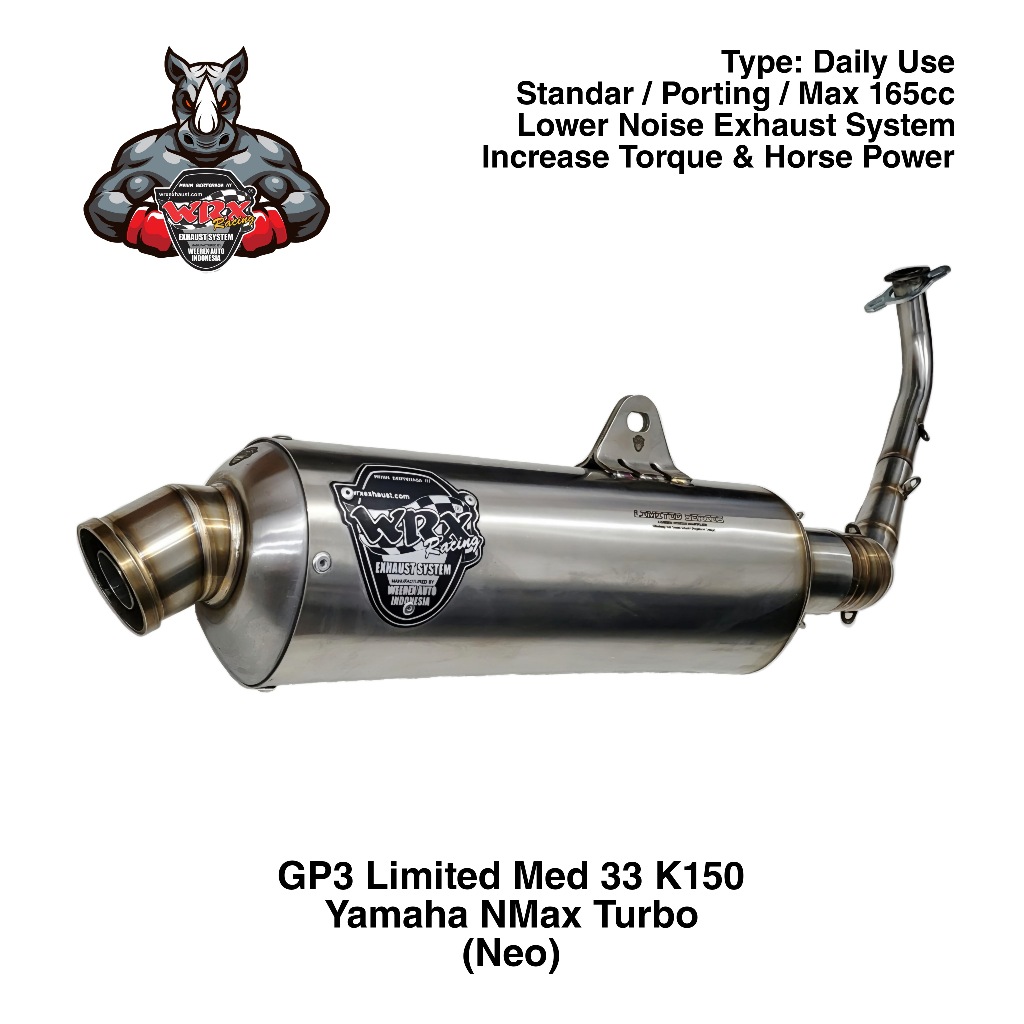 Jual Knalpot WRX GP3 Limited K150 NMax Turbo | Shopee Indonesia