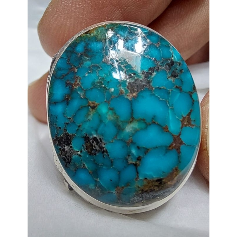 Jual PIRUS PERSIA RING PERAK , OVER BLUE EST DIM 25x20x9 RING 9 ...