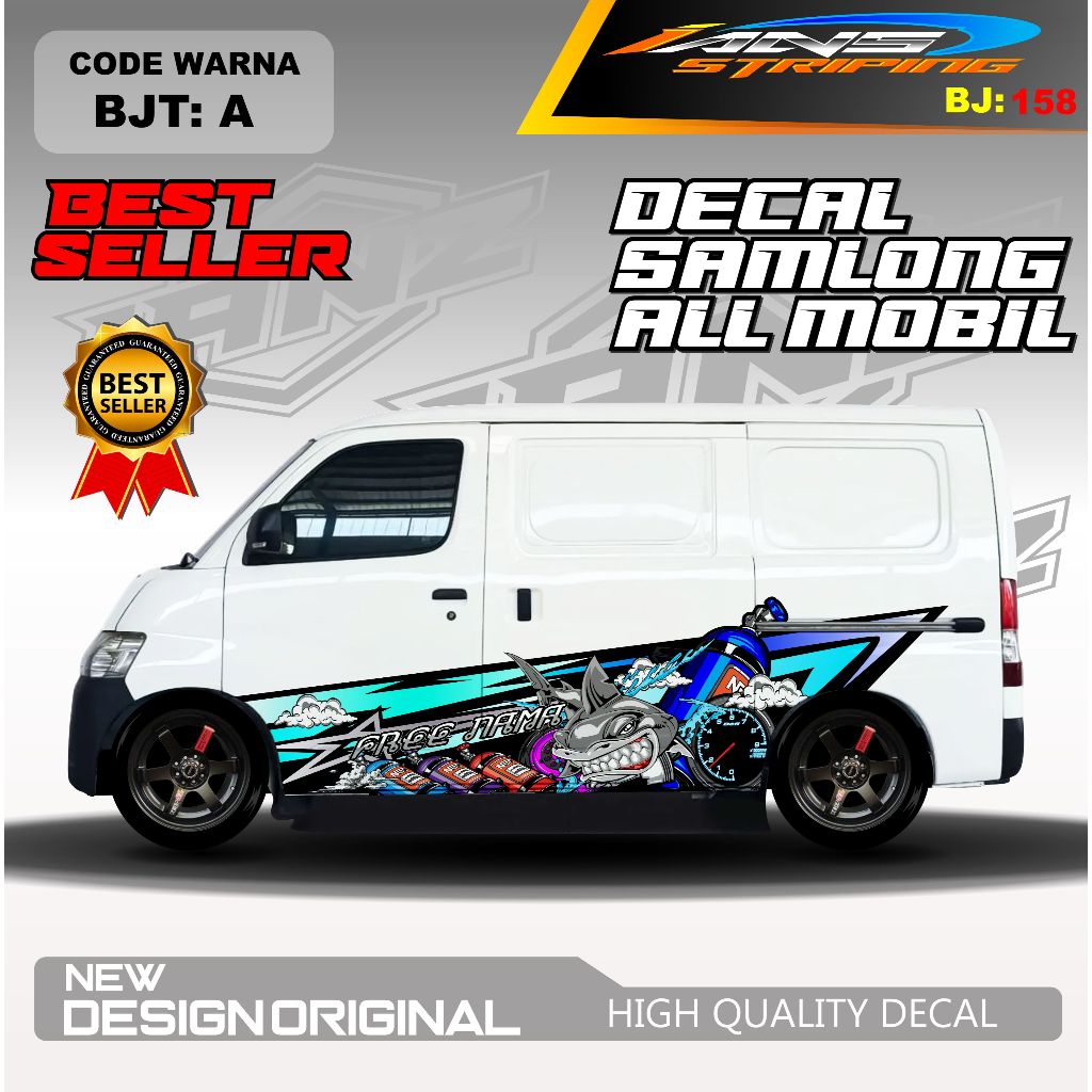 Jual BJT158-STIKER MOBIL MINI BUS BLINDVAN LUXIO APV-STIKER DECAL ...