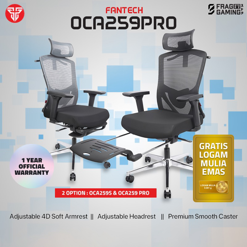 Jual Fantech OCA259 PRO OC-A259 Premium Office Chair Kursi Kantor ...