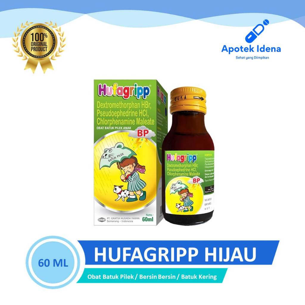 Jual HUFAGRIP BP BATUK PILEK SIRUP 60 ML Obat Batuk Pilek Anak/Hidung ...
