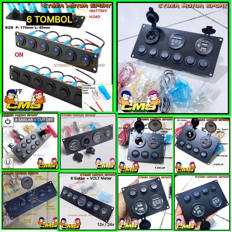 Jual Saklar mobil universal.12v 24v paket Saklar lampu . foglamp ...