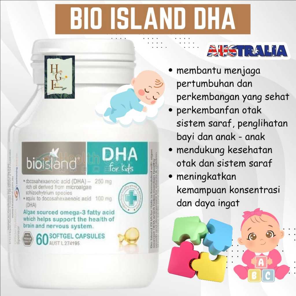 Jual Bioisland DHA for kids 60 Caps | Shopee Indonesia