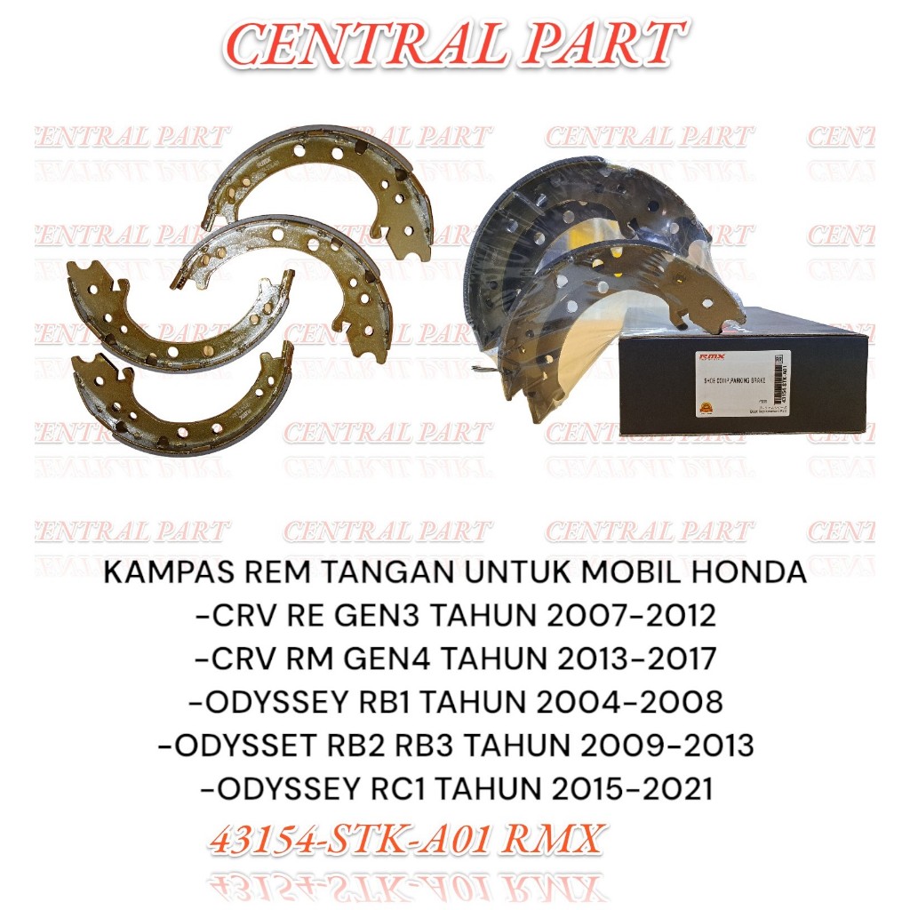 Jual kampas rem tangan hand brake shoe kampas rem belakang honda crv gen4 2013 2014 2015 2016 ...